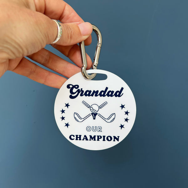 Personalised Golf Champion Bag Tag - Hendog Designs