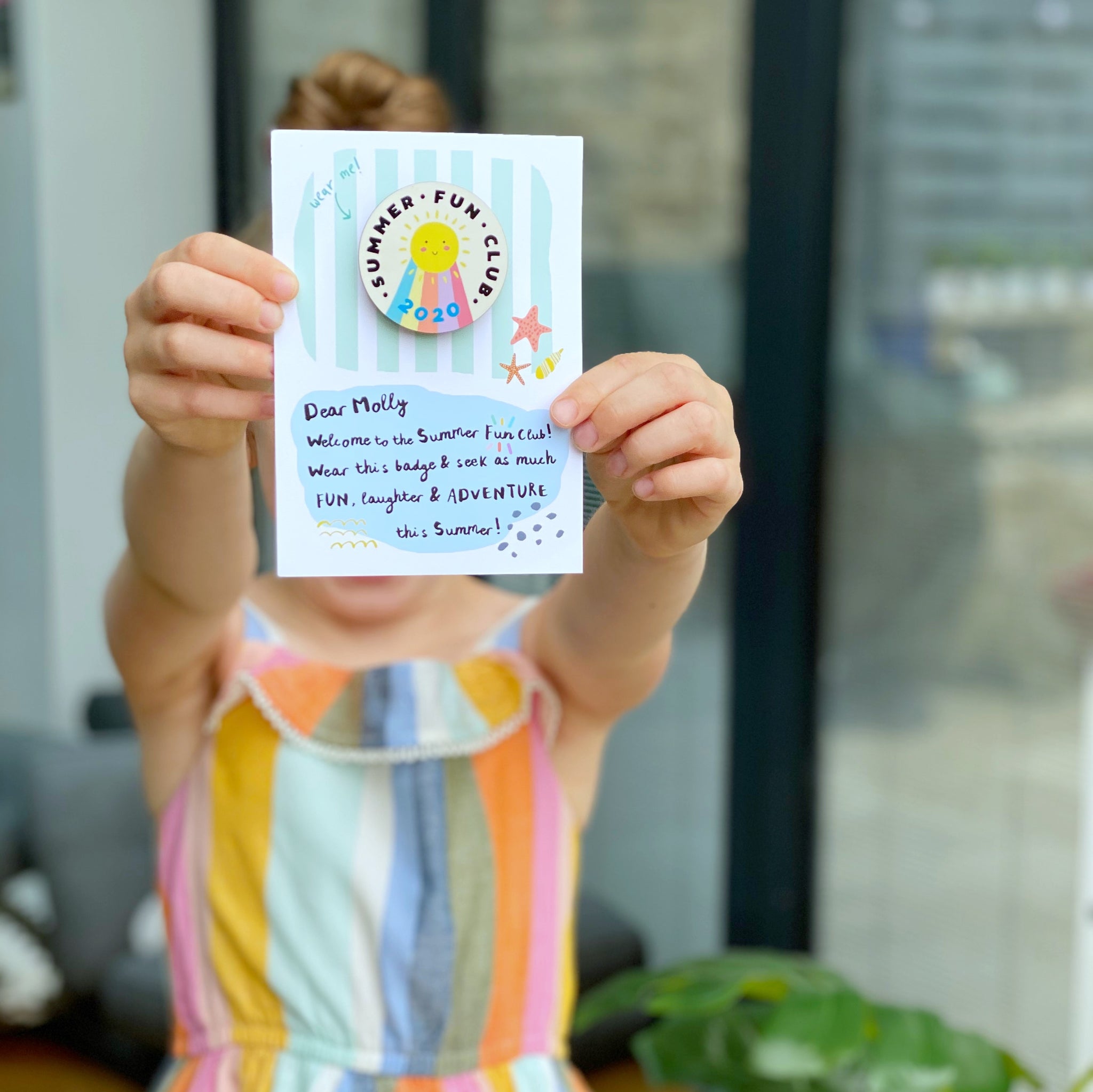 'Summer Fun Club 2025' Badge with Backing Card - Hendog Designs